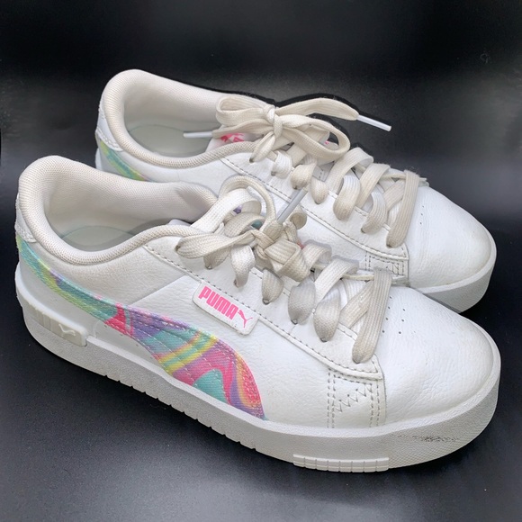 Puma | Shoes | Puma Girls Jada Swirl Rainbow Sneakers Size 4c | Poshmark